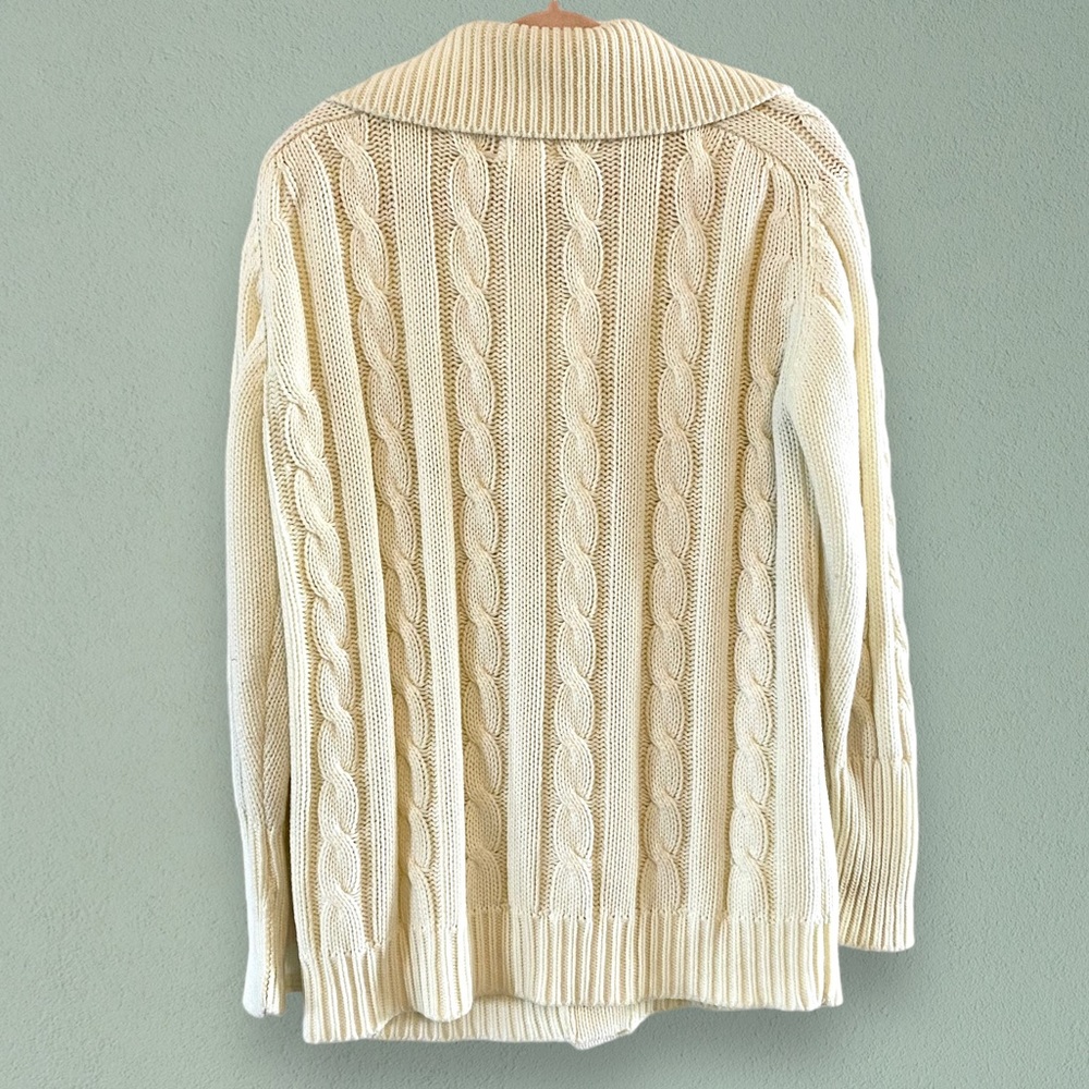 Vintage Sears Crean Cable Knit Button Front Cardigan … - Gem